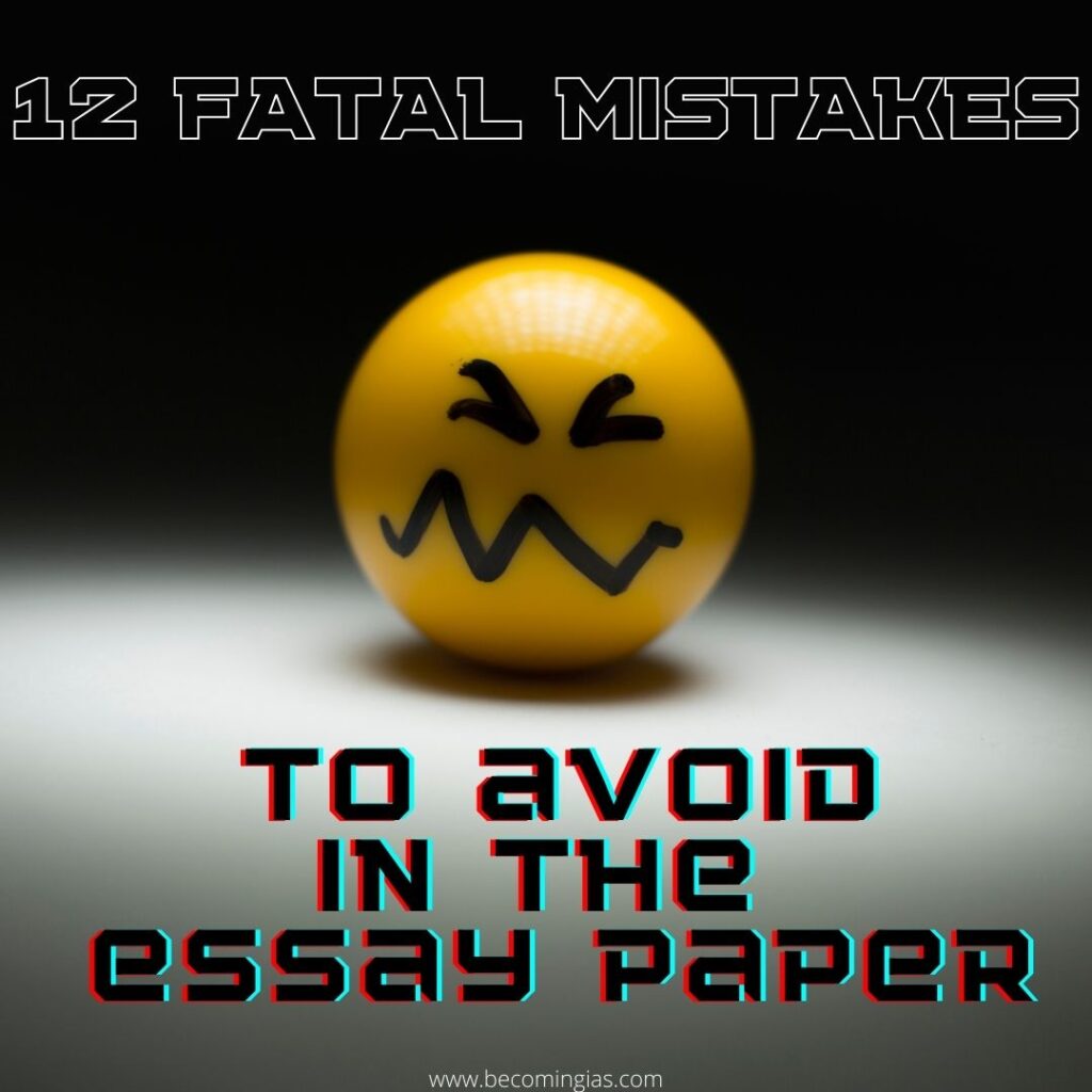 UPSC Mains: 12 Common mistakes to avoid in the Essay paper » Becoming IAS
