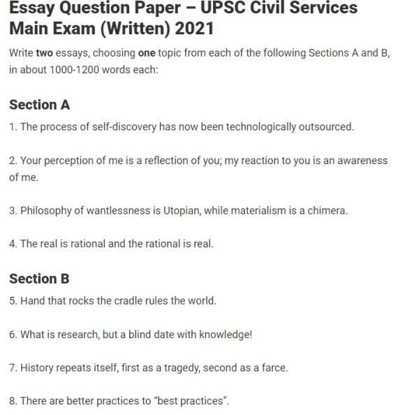 UPSC Mains 2021-2022 Essay Paper: 4D Analysis & Discussion » Becoming IAS